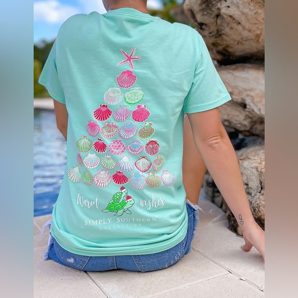 Simply Southern | Tops | Nwt Simply Southern Warm Wishes Sea Shell ...